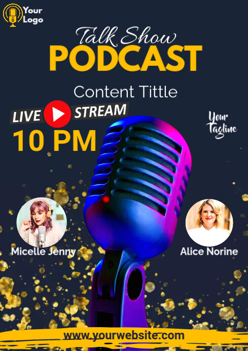 RADIO SHOW PODCAST Template | PosterMyWall