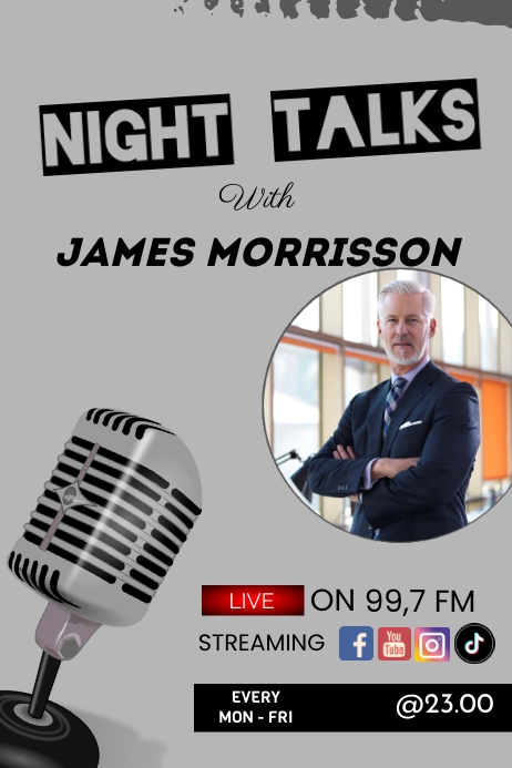 Radio Show Poster Template | PosterMyWall