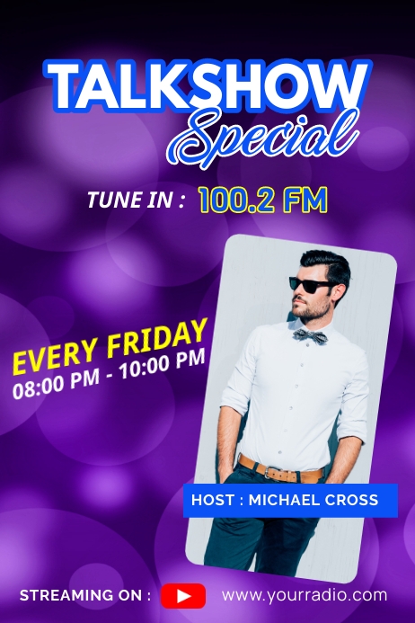 Plantilla de Cartel de Programa de Radio | PosterMyWall