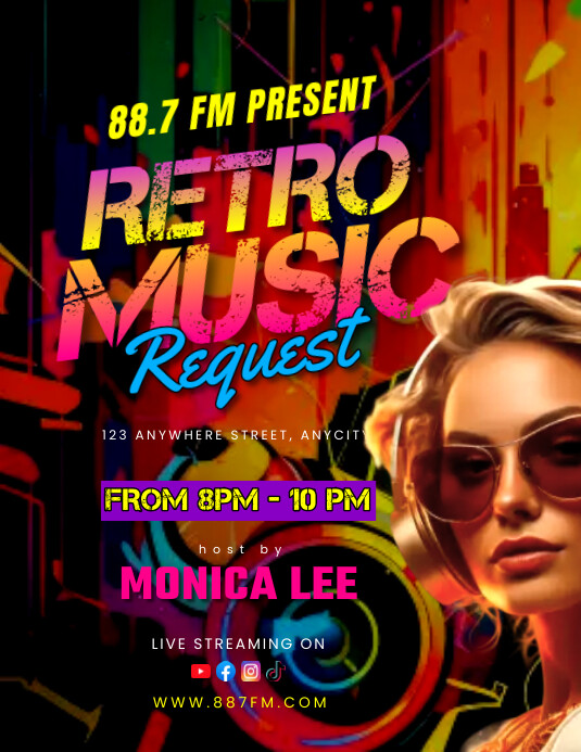 Radio Show Program Template | PosterMyWall