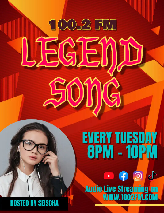 Radio Show Program Template | PosterMyWall