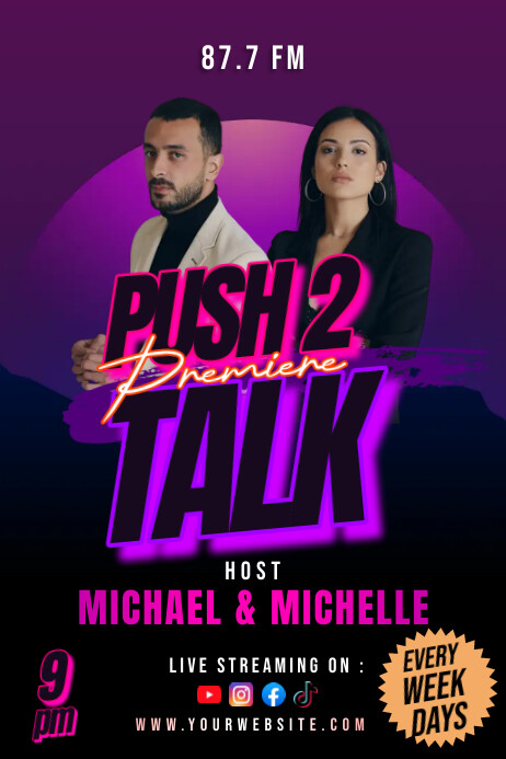 Radio Show Program Template | PosterMyWall