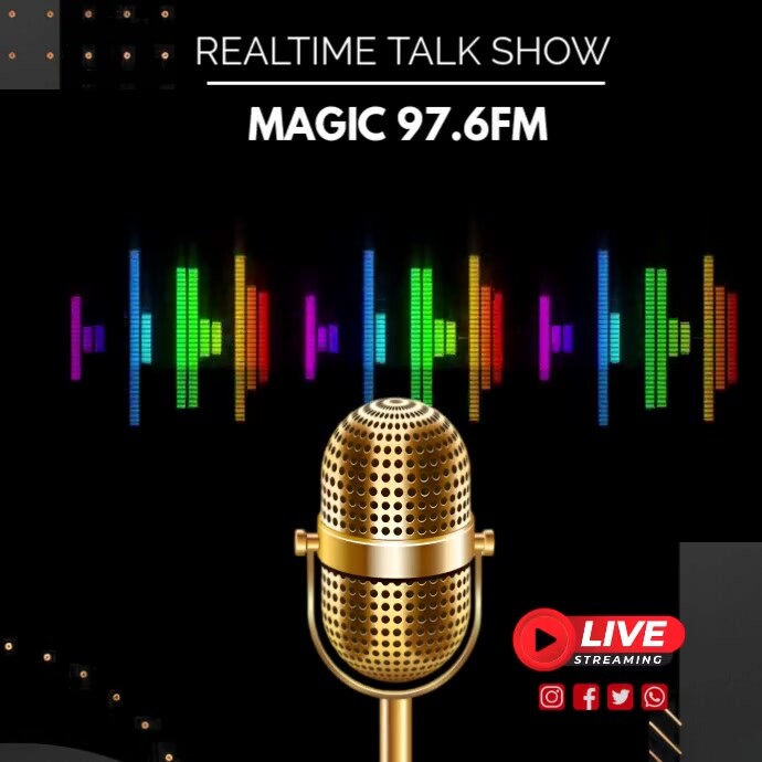 Copy of Radio Station Live | PosterMyWall