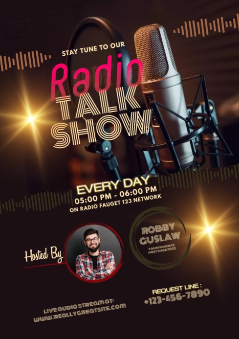 Plantilla de Radio Talk Show | PosterMyWall