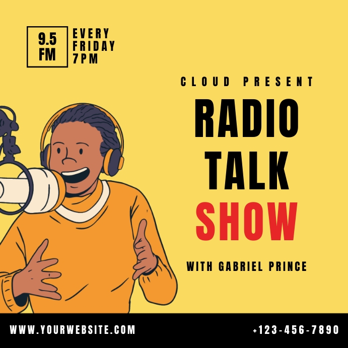 RADIO TALK SHOW POSTER Template | PosterMyWall
