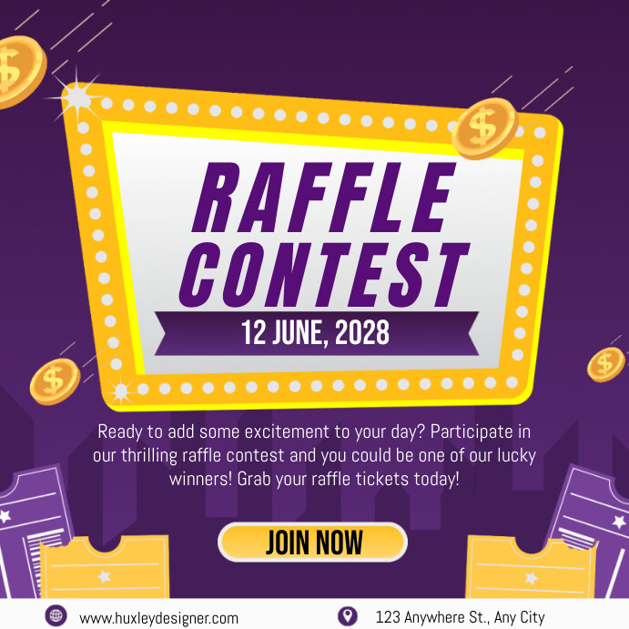 Plantilla de raffle contest | PosterMyWall
