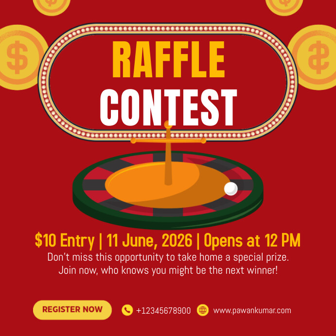 raffle contest Template | PosterMyWall