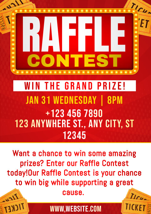 raffle contest Template | PosterMyWall