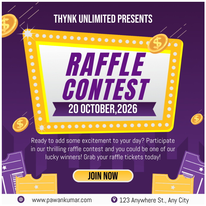 raffle contest Templat | PosterMyWall