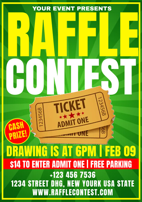 Plantilla de raffle contest | PosterMyWall