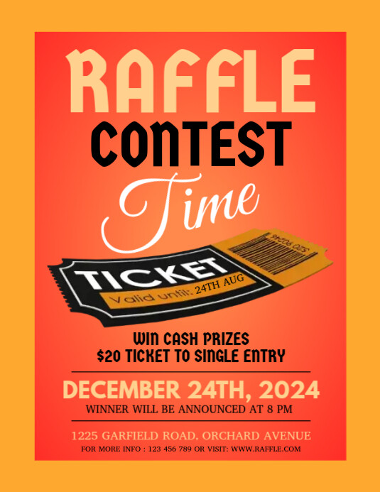 Raffle Contest Flyer (us Letter) Template | PosterMyWall