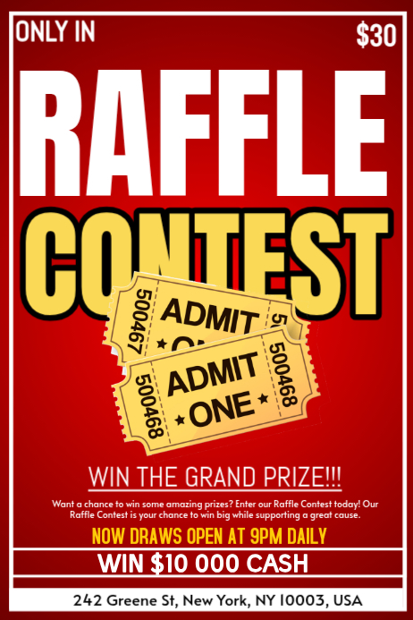 raffle draw Template | PosterMyWall