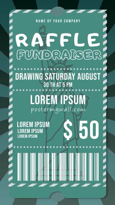 Raffle Fundraiser Template | PosterMyWall