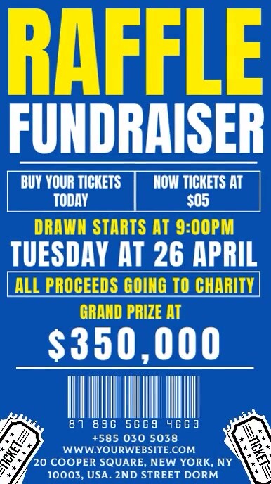 raffle fundraiser Template | PosterMyWall