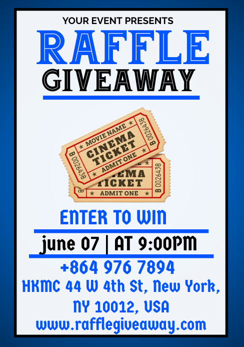Raffle Giveaway A5 Template | PosterMyWall