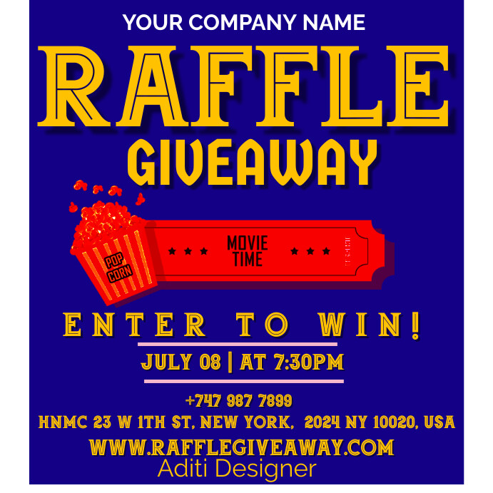 Plantilla de Raffle Giveaway Instagram Post | PosterMyWall