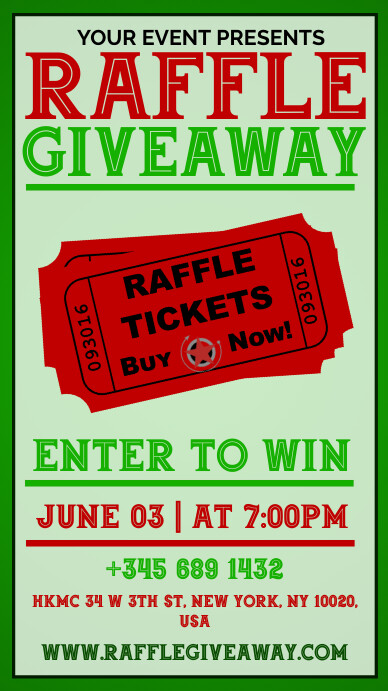 Raffle Giveaway Instagram Story Template | PosterMyWall