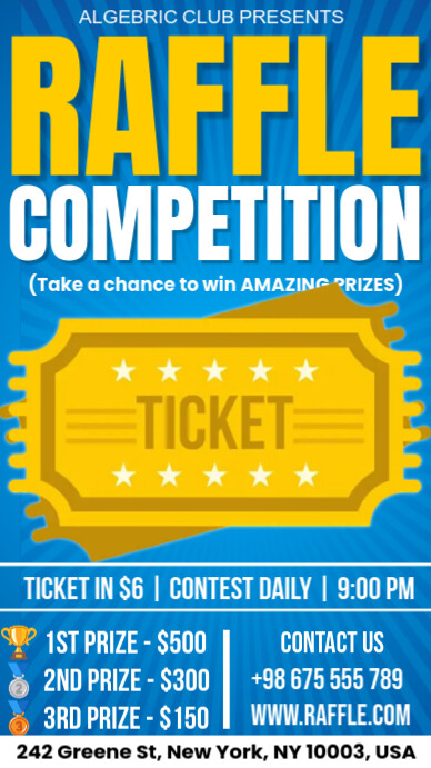 Raffle Ticket Competitio Instagram Story Template | PosterMyWall