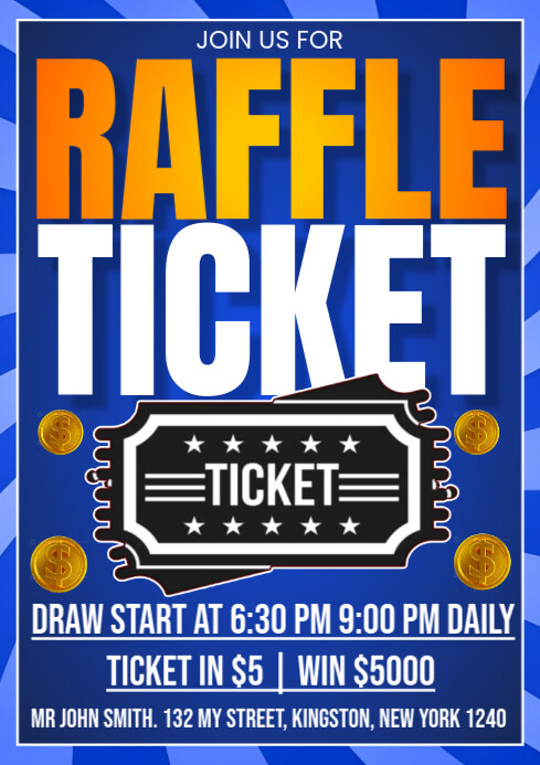 Modèle Raffle ticket competition | PosterMyWall