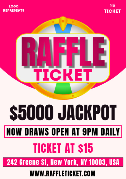 Raffle Ticket Competition Flyer Poster Design Editable A1 Templat ...