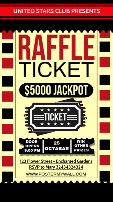 Raffle Ticket Competition Instagram Story Template | PosterMyWall