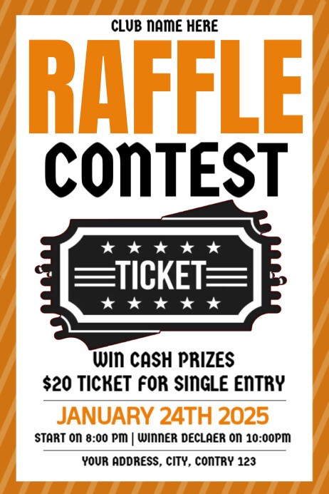 Raffle Ticket Competition Poster Template | PosterMyWall