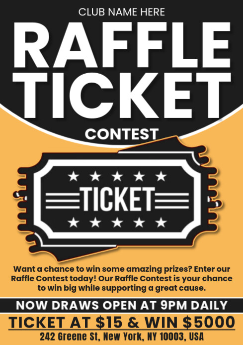 Copy of Raffle Ticket competition poster flyer | PosterMyWall