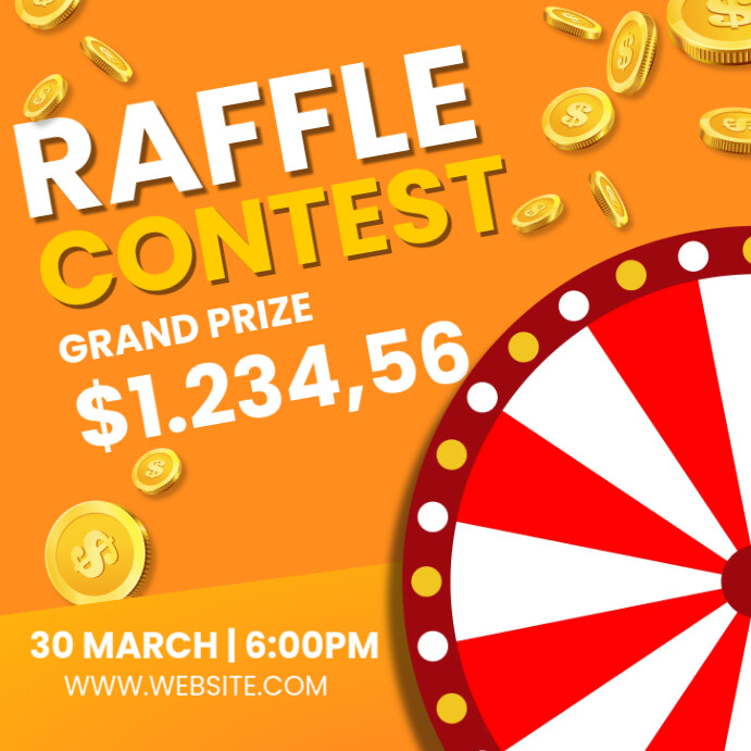 Copy of Raffle Ticket Contest Instagram Post | PosterMyWall