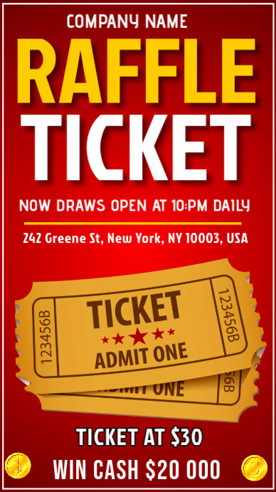 Plantilla de Raffle Ticket Contest Instagram Story | PosterMyWall