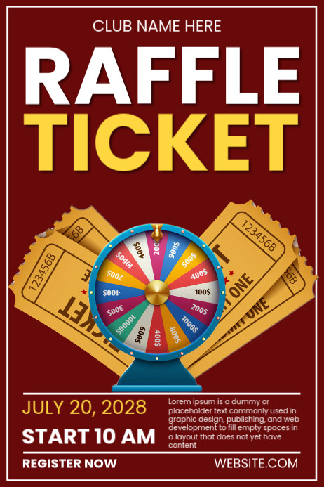 Raffle Ticket Contest Invitation Poster Template | PosterMyWall