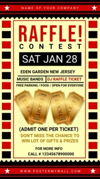 Raffle Ticket Contest Post Template | PosterMyWall