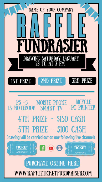 Raffle Ticket Contest Post Template | PosterMyWall