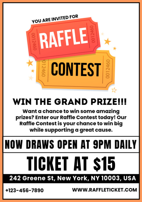 Copy of Raffle Ticket contest poster flyer | PosterMyWall