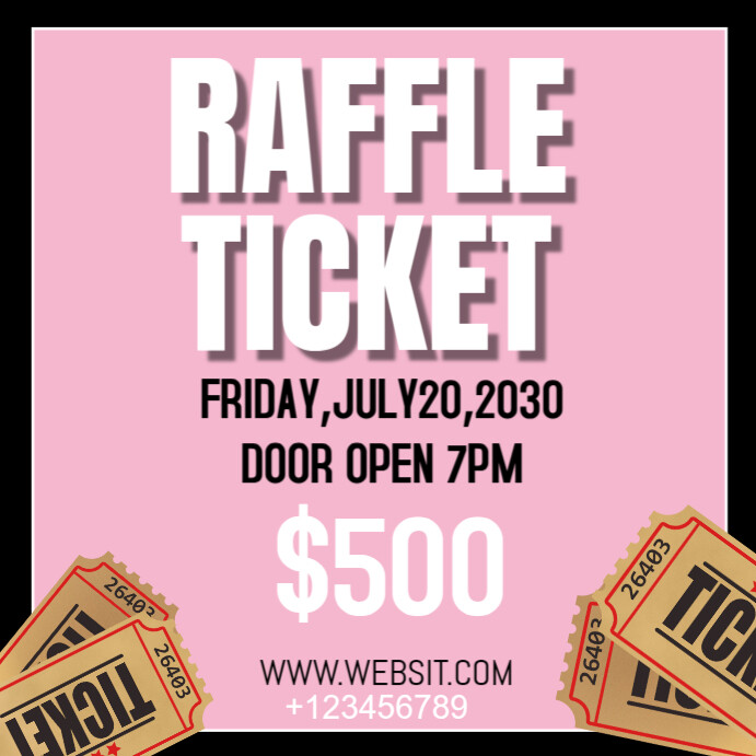 RAFFLE TICKET Template | PosterMyWall