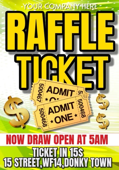 Raffle ticket Template | PosterMyWall