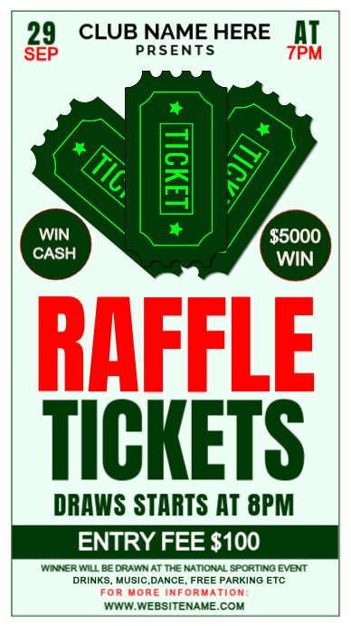Raffle Ticket Template | PosterMyWall