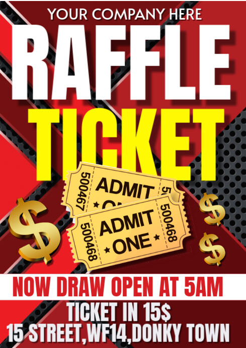 Raffle ticket Template | PosterMyWall