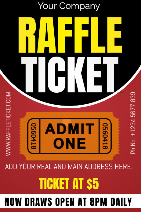 raffle ticket Template | PosterMyWall