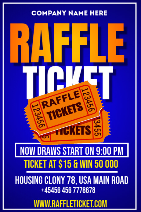 Raffle ticket Template | PosterMyWall