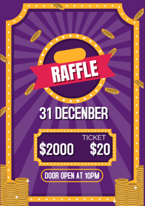 RAFFLE TICKET Template | PosterMyWall