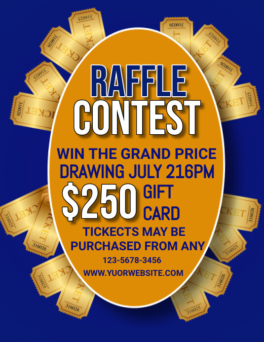 RAFFLE TICKET Template | PosterMyWall