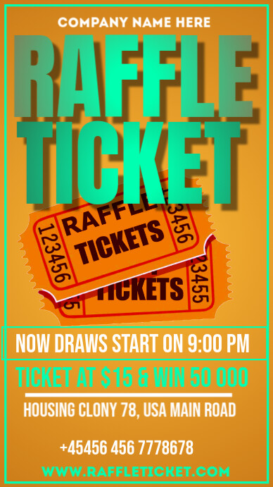 Raffle ticket Template | PosterMyWall