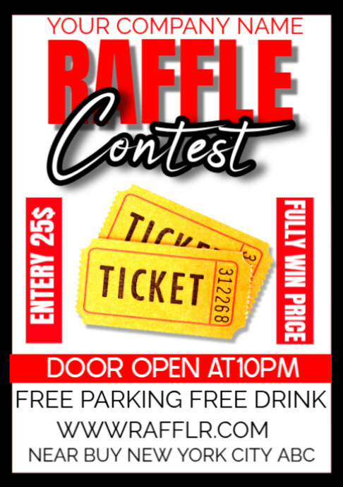 raffle ticket Template | PosterMyWall