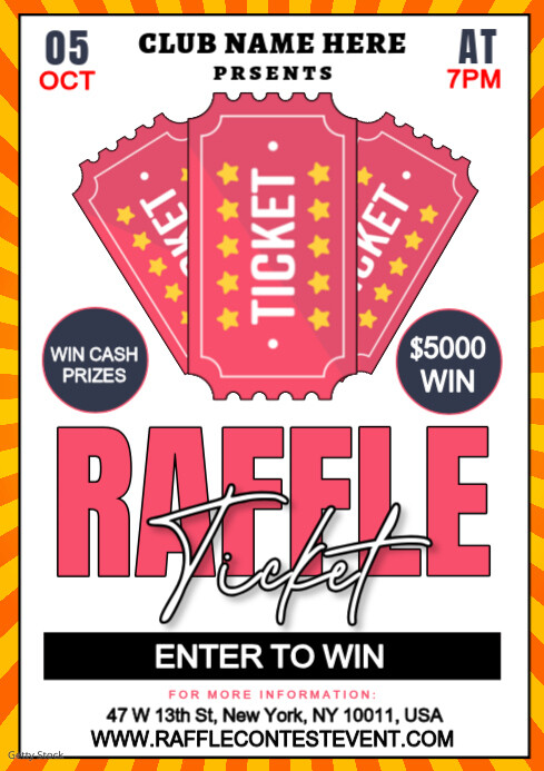 RAFFLE TICKET Template | PosterMyWall