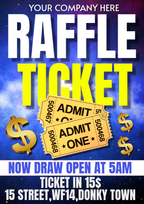 Raffle ticket Templat | PosterMyWall