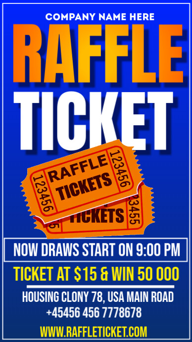 Raffle ticket Template | PosterMyWall