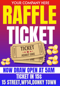 Raffle ticket DESIGN Template | PosterMyWall