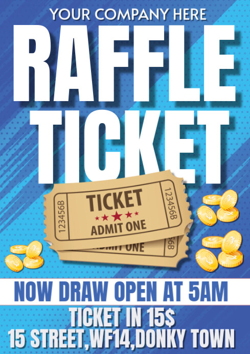 Raffle ticket Templat | PosterMyWall