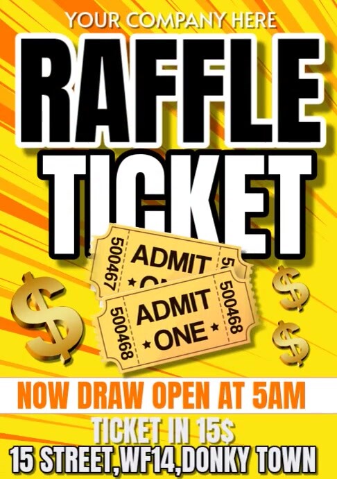 Plantilla de Raffle ticket | PosterMyWall