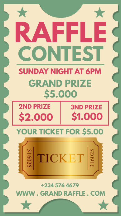 Copy of raffle ticket | PosterMyWall